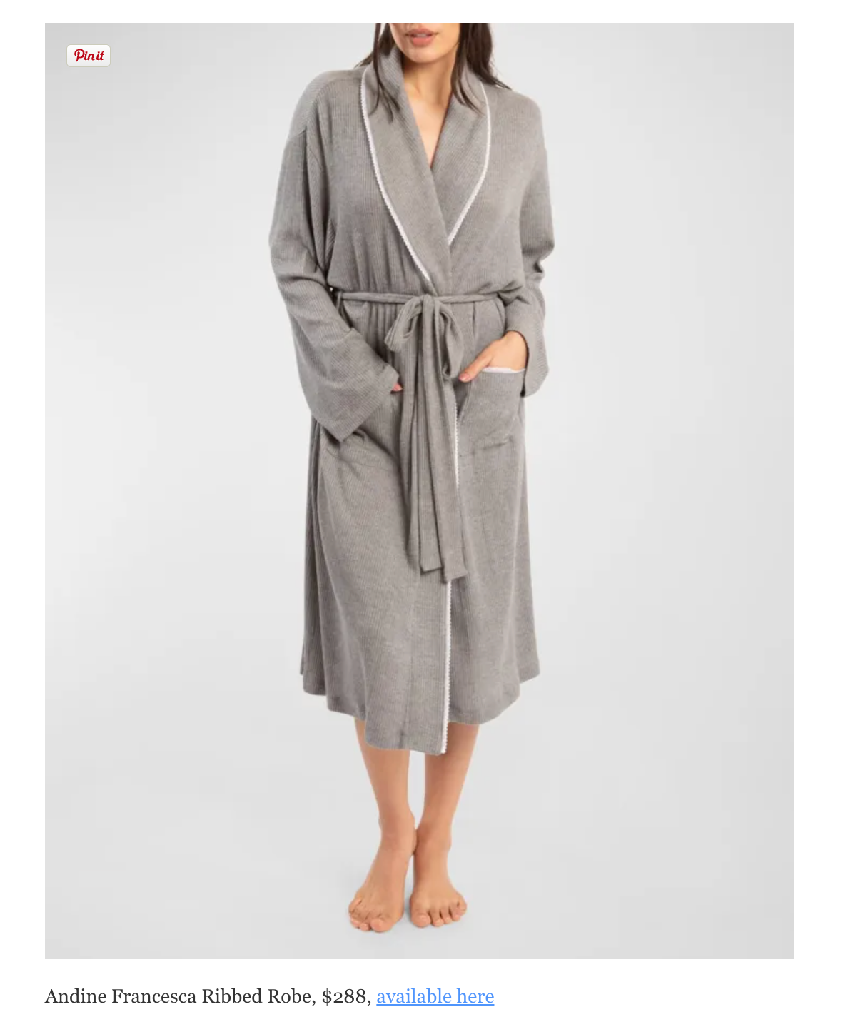 The Francesca Geneva Robe gets a shoutout on Fashionista! | Andine